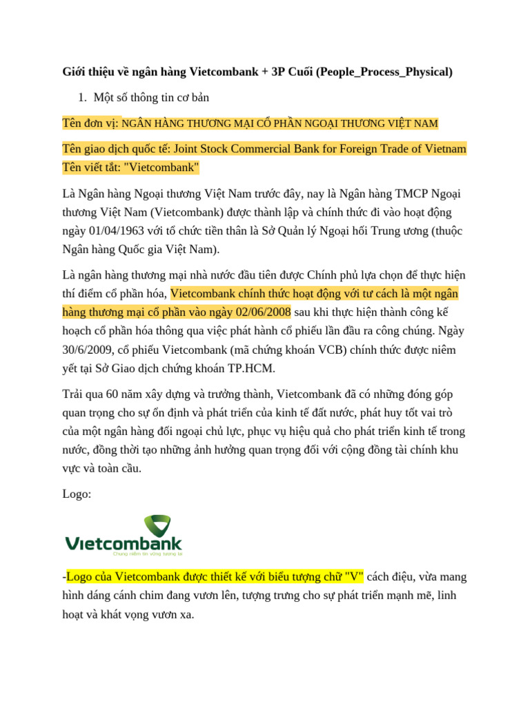 GIOITHIEU VIETCOMBANK + 3P CUỐI | PDF