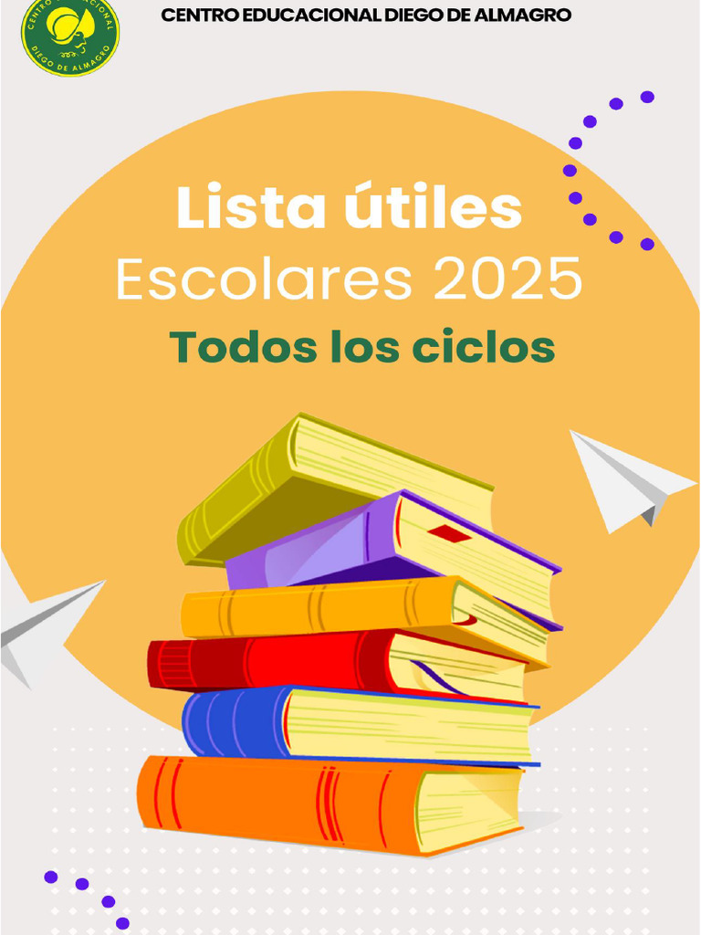 LISTA ÚTILES ESCOLARES CEDA 2025 (1) | PDF | Lápiz | Cuaderno