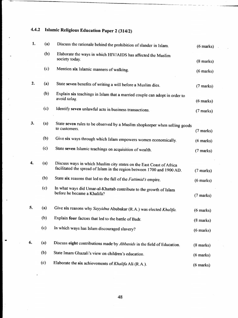 2019-Atikaschool - Ire Paper 2 Questions Ocr | PDF | Caliphate ...