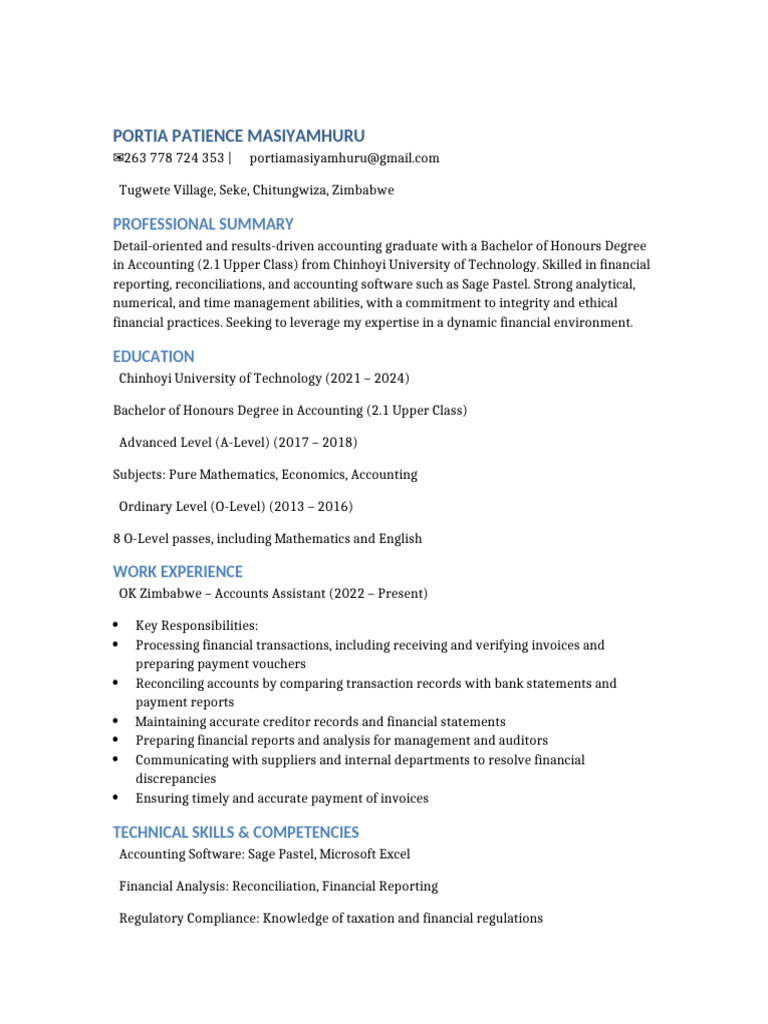 Professional_CV_Portia_Masiyamhuru | PDF