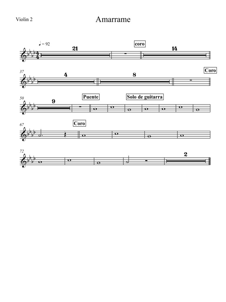 Amarrame - Violin 2 | PDF