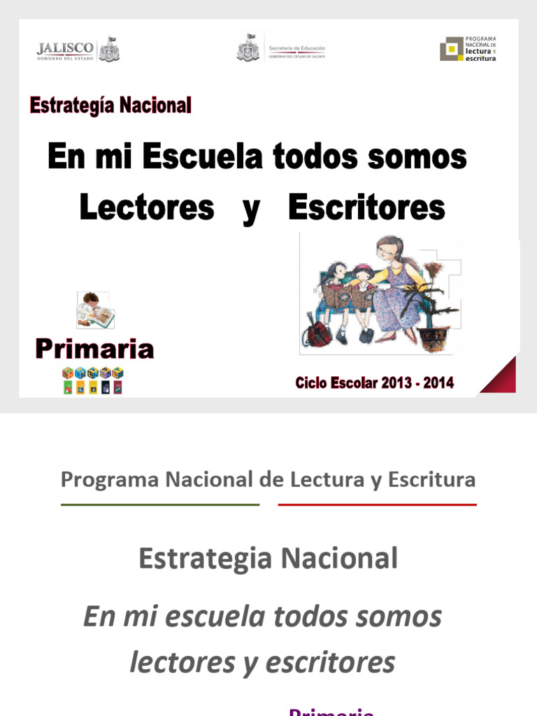 En Mi Escuela Todos Somos Lectores y Escritores | PDF | Biblioteca ...