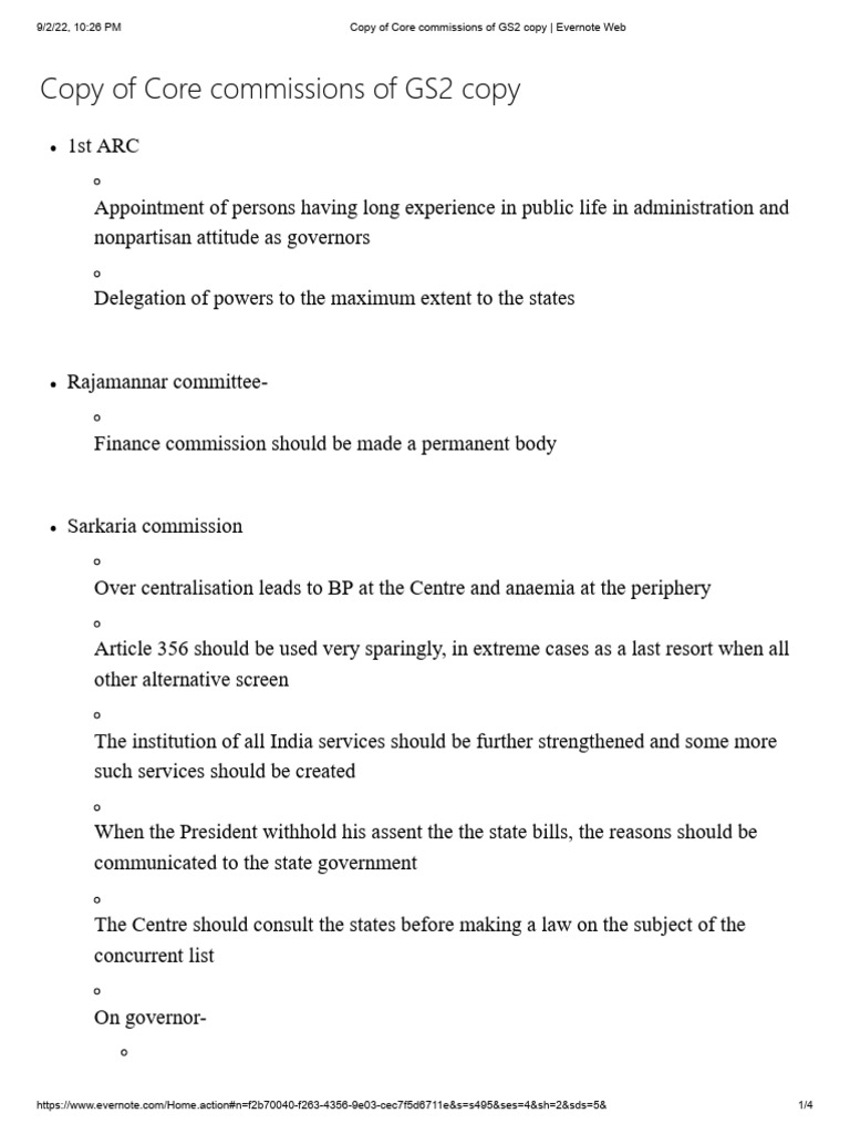 Core Commissions of GS2 Copy - Evernote WebI | PDF | Governance | Justice