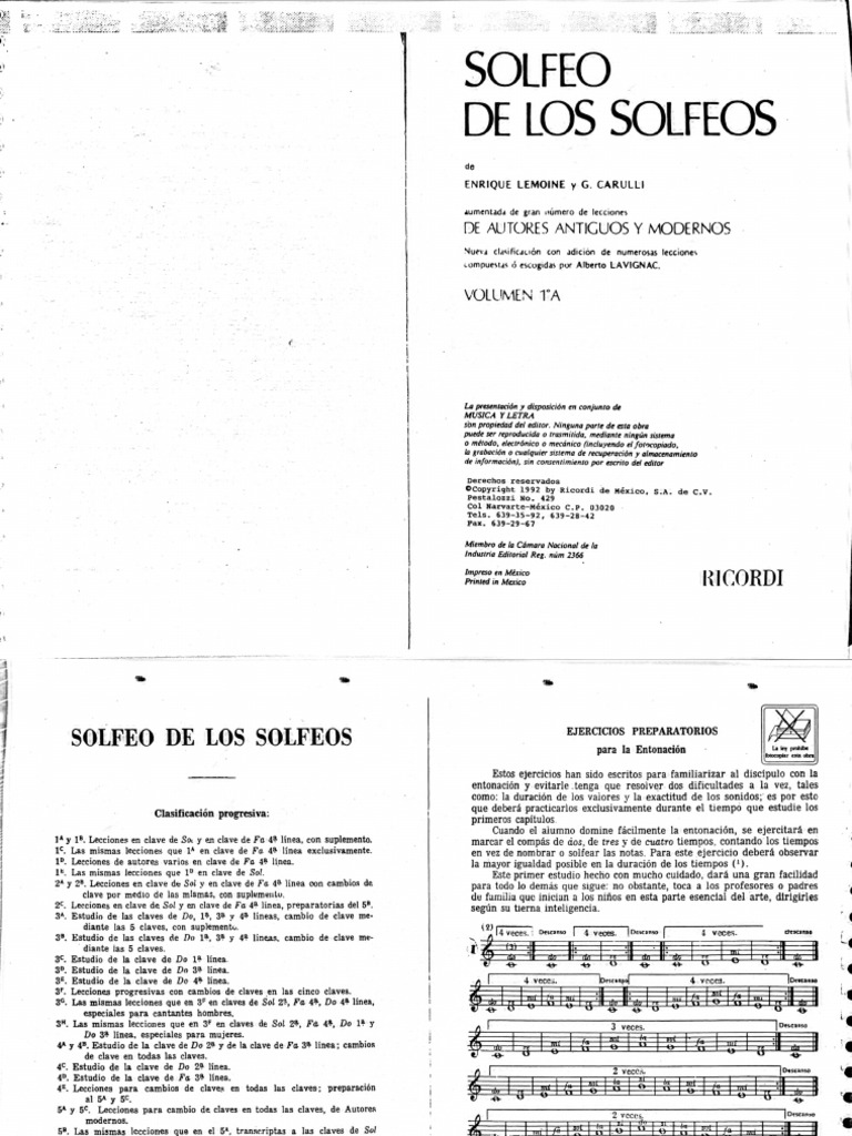 Solfeo de Los Solfeos | PDF