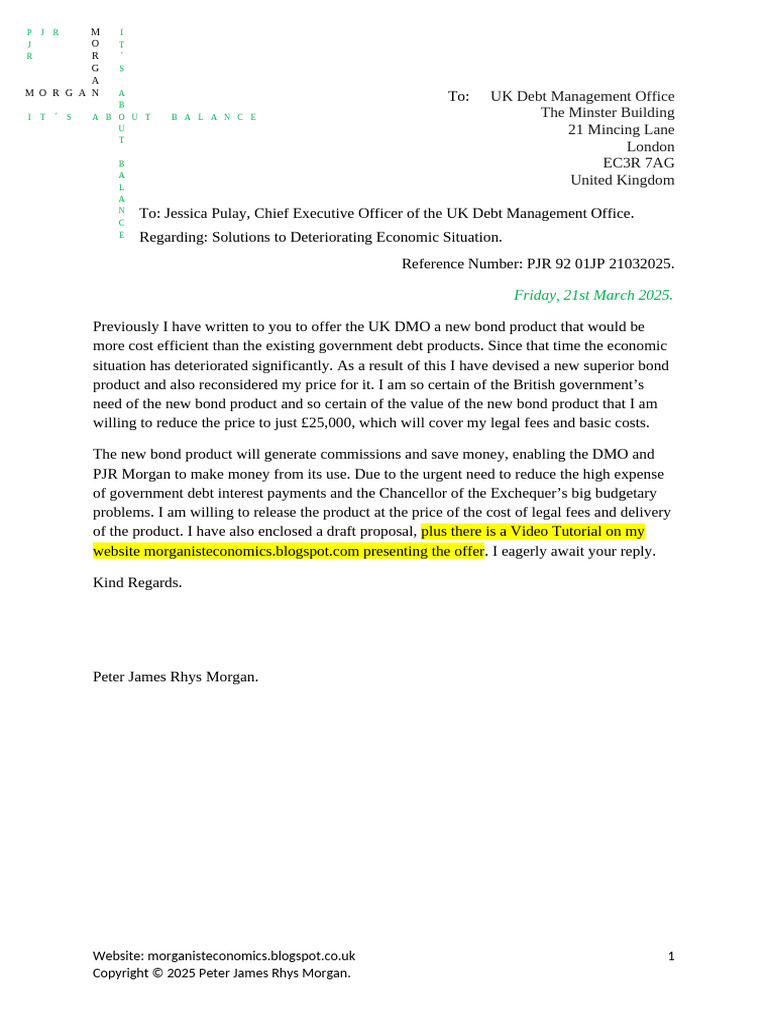 Scribd Letter To Jessica Pulay Chief Executive of The UK DMO Regarding ...