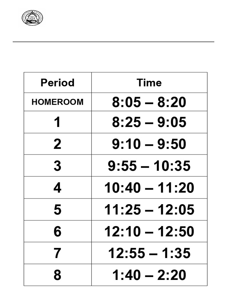 Bell Schedule 2023 for website | PDF