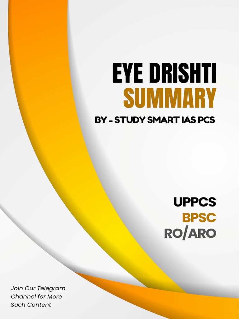 Eye Drishti Notes by Study Smart IAS PCS - Vertical | PDF | Cost Of ...