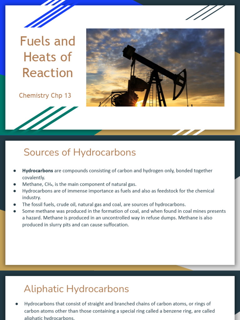 CHP 13 - Fuels & Heats of Reaction | PDF | Alkane | Alkene