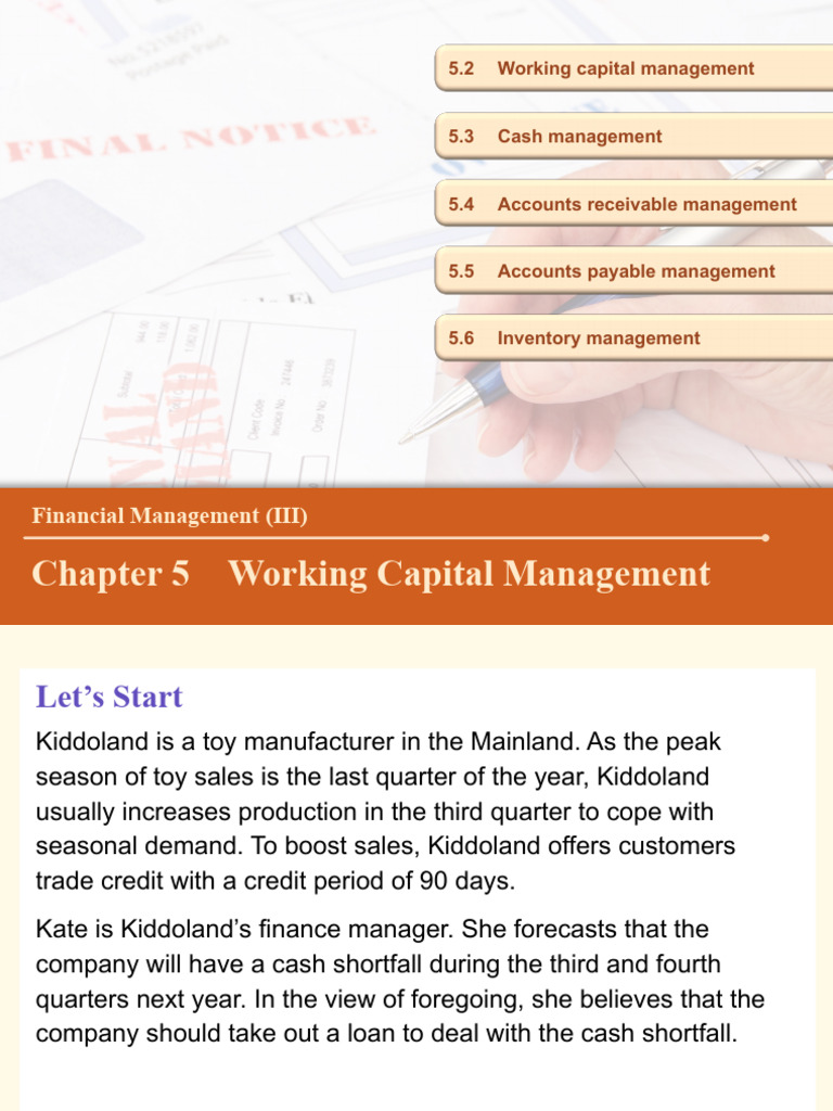FM Ch.5 | PDF | Working Capital | Float (Money Supply)
