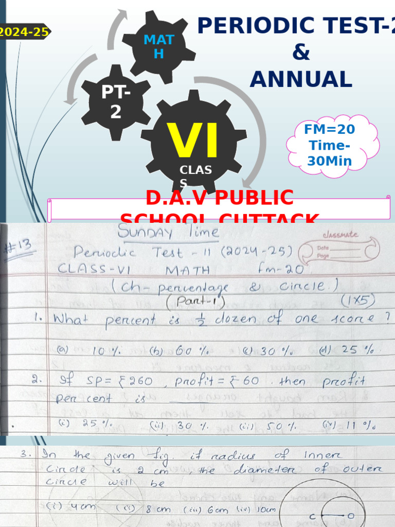 PT-2 TEST 1 MATH | PDF
