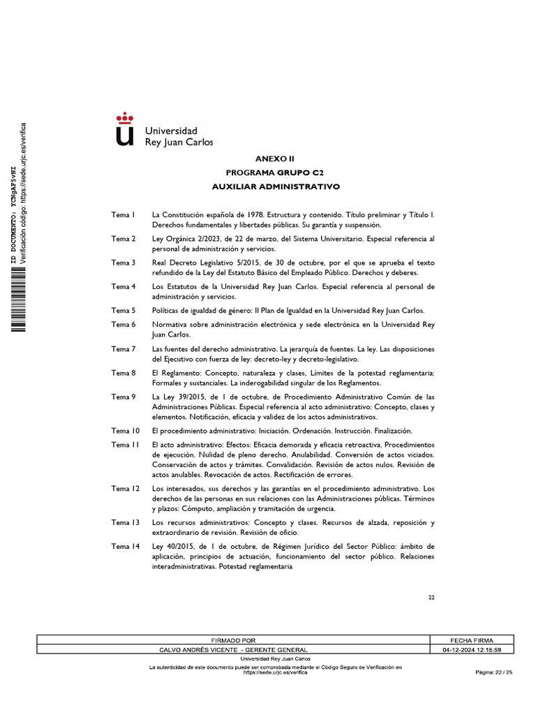 URJC-II Programs | PDF | Derecho laboral | Regulación