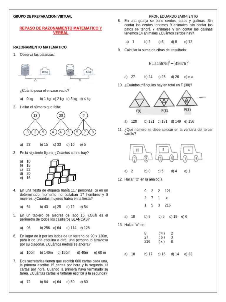 Material Repaso RM RV | PDF | Agricultura | Alimentos