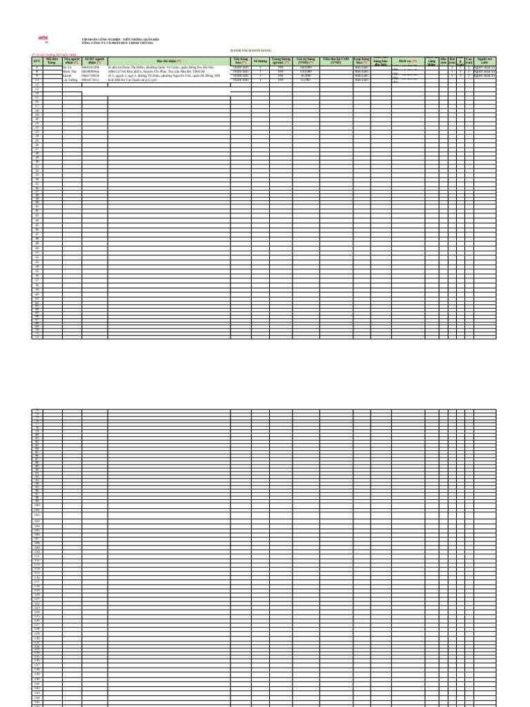 VTP Mau Excel Don Hang o 1903 (1) | PDF