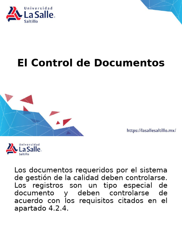 3.3 EL CONTROL DE DOCUMENTOS Ok | PDF | Calidad (comercial) | Gestión de la calidad