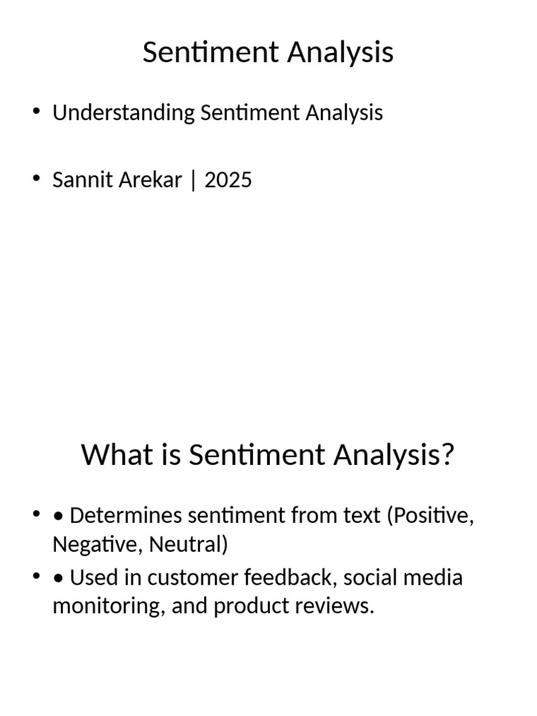 Revised Sentiment Analysis | PDF