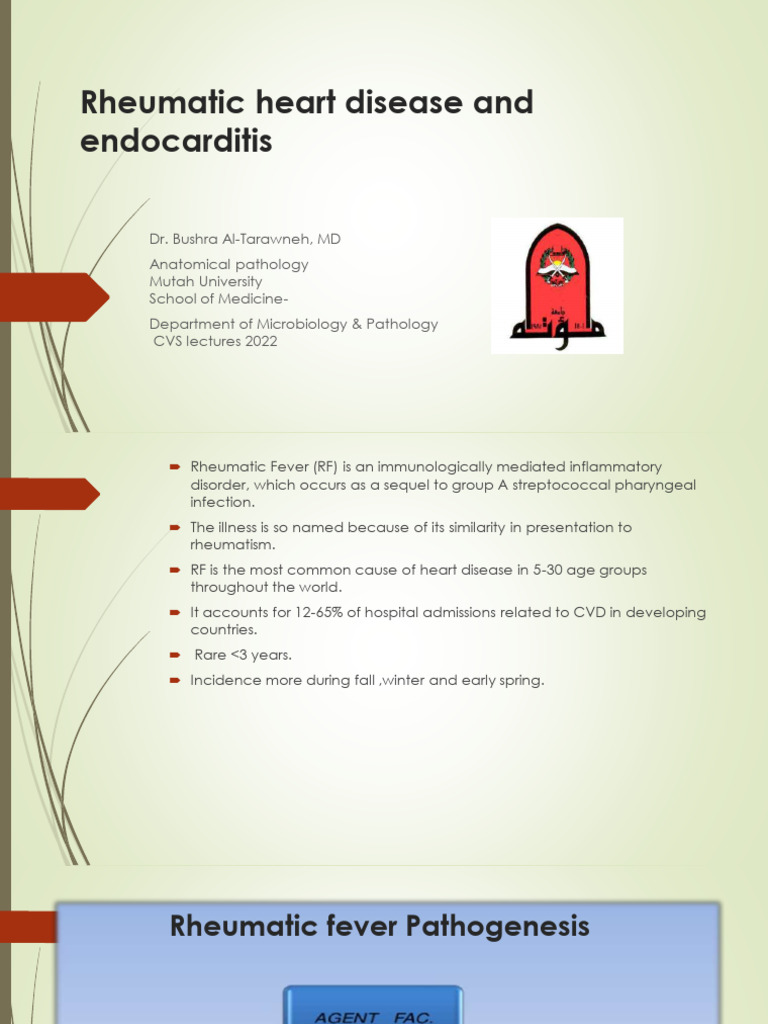 L1-Rheumatic heart disease and endocarditis | PDF | Clinical Medicine ...
