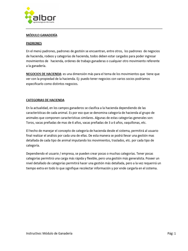 8 A - Instructivo - Módulo Ganadería | PDF | Contabilidad
