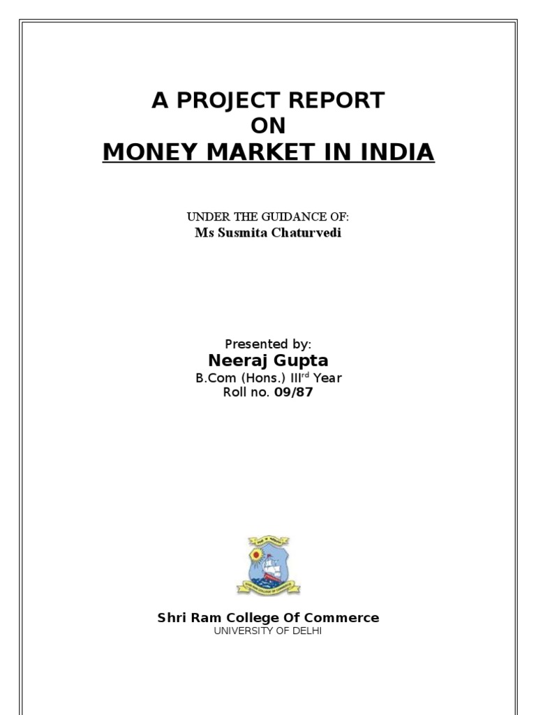 Overview of India's Money Market | PDF | Financial Markets | United ...