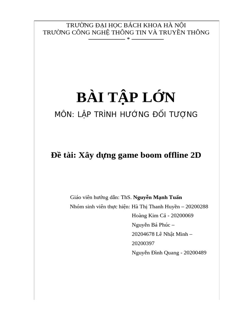Mau Bao Cao BTL Mon Lap Trinh Huong Doi Tuong Mon Lap Trinh Huong Doi ...