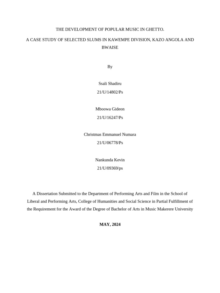 The Development of Popular Music in Ghetto | PDF | Sampling (Statistics ...