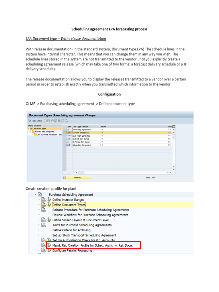 Scheduling Agreement LPA Forecasting Process 1672798433 | PDF | Computing
