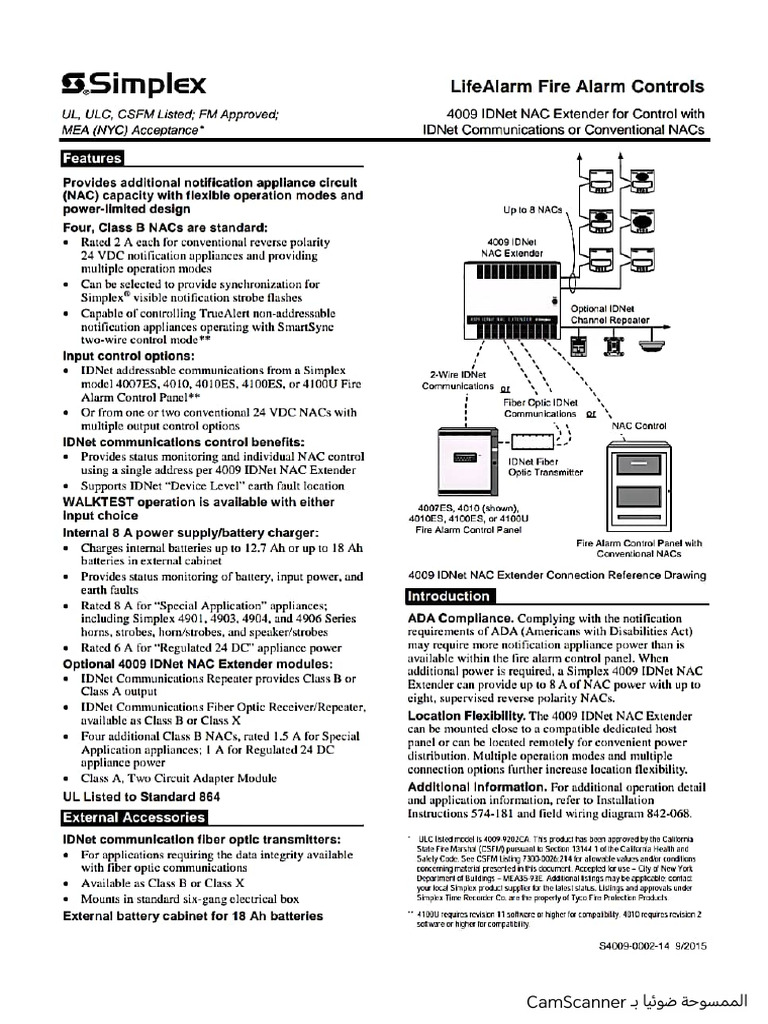 Simplex Nac Card 9004 | PDF