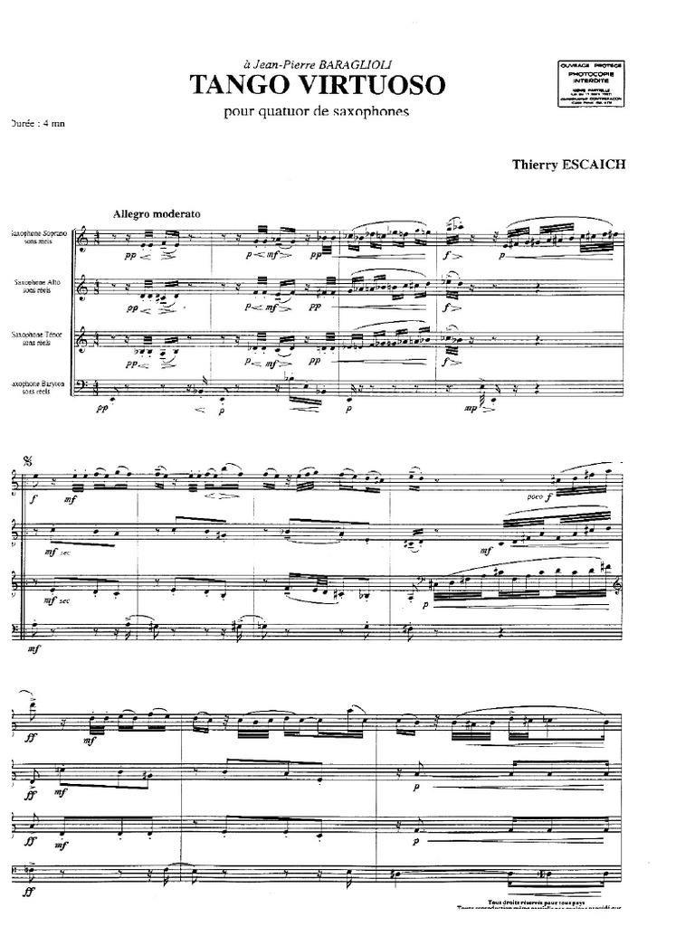 Tango Virtuoso Thierry Escaich Compress 250130 225321 | PDF
