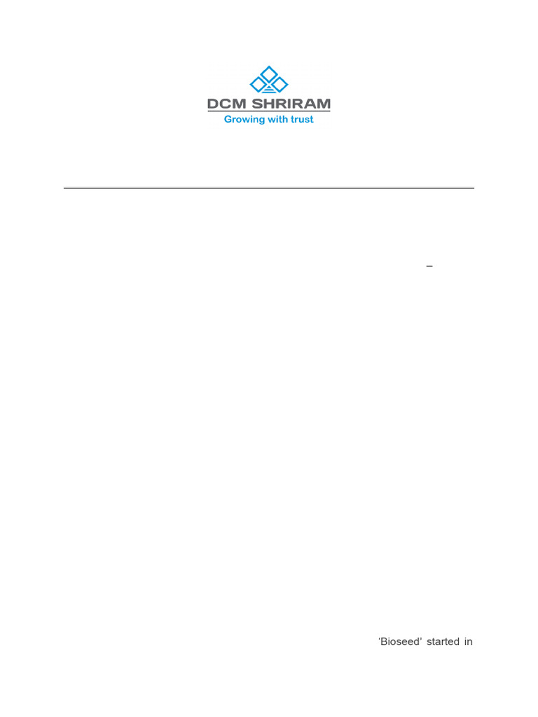 DCM Shriram Ltd. Corporate Overview | PDF