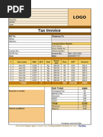 GST Cloth Invoice Template | PDF