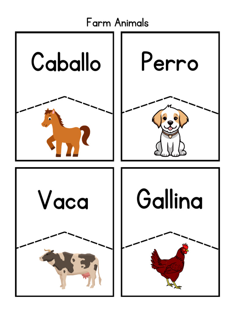 Farm Animals in Spanish | PDF