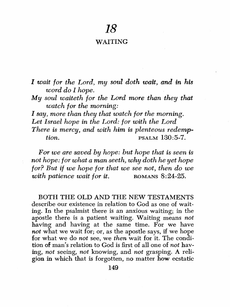 Waiting | PDF | Idolatry | Christian Belief And Doctrine