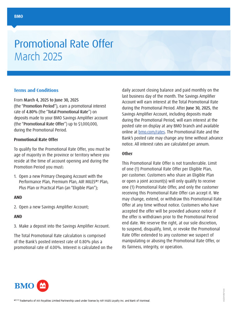 Savings Amplifier Promotional Interest Rate Offer En | PDF | Interest ...