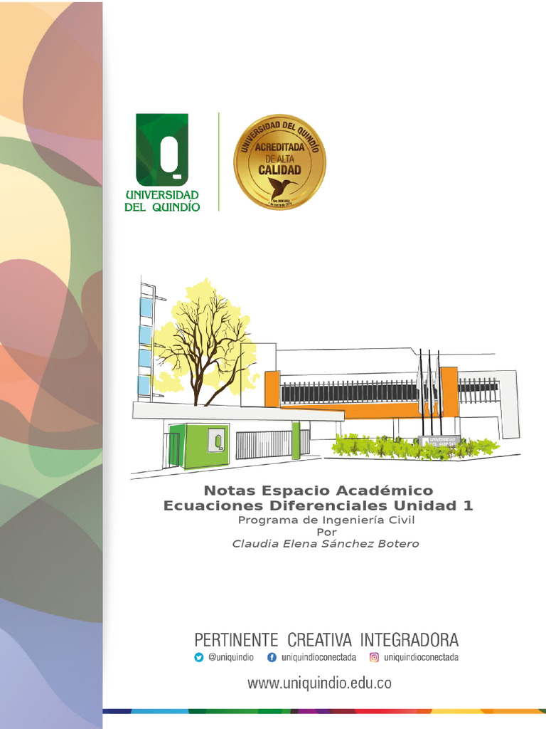Notas Academicas ED Unidad 1-Ecuaciones Diferenciales-Introducción ...