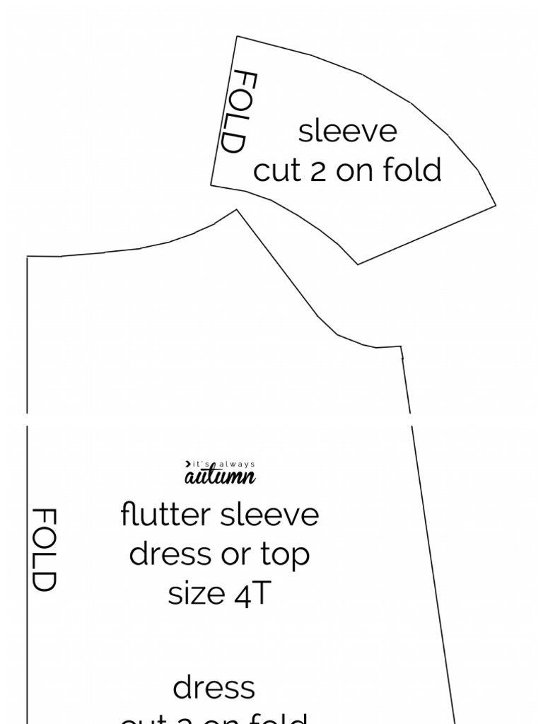 Flutter Sleeve Dress Top Pattern | PDF