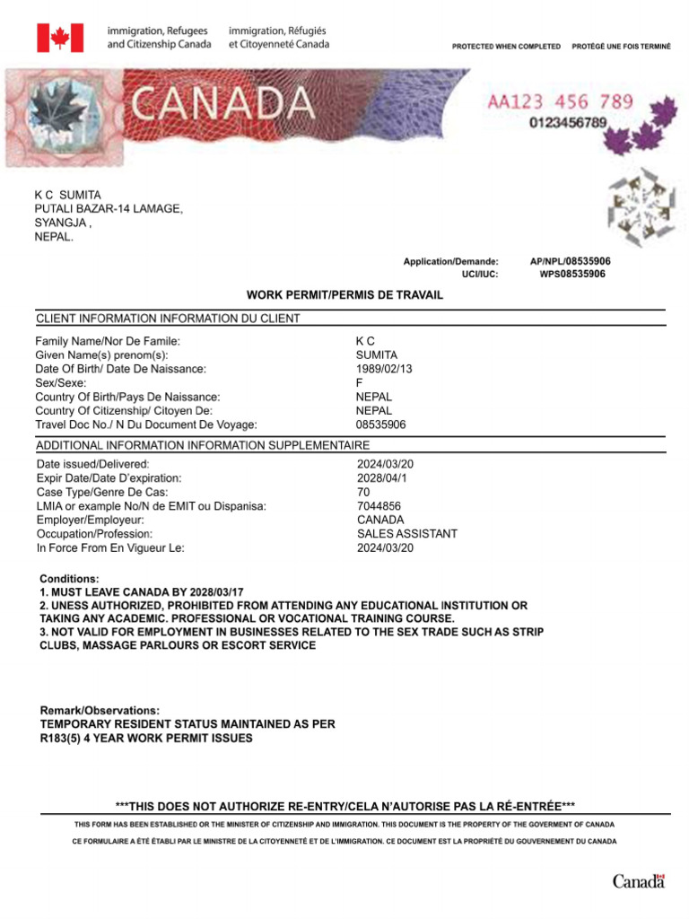 Work Permit PDF | PDF