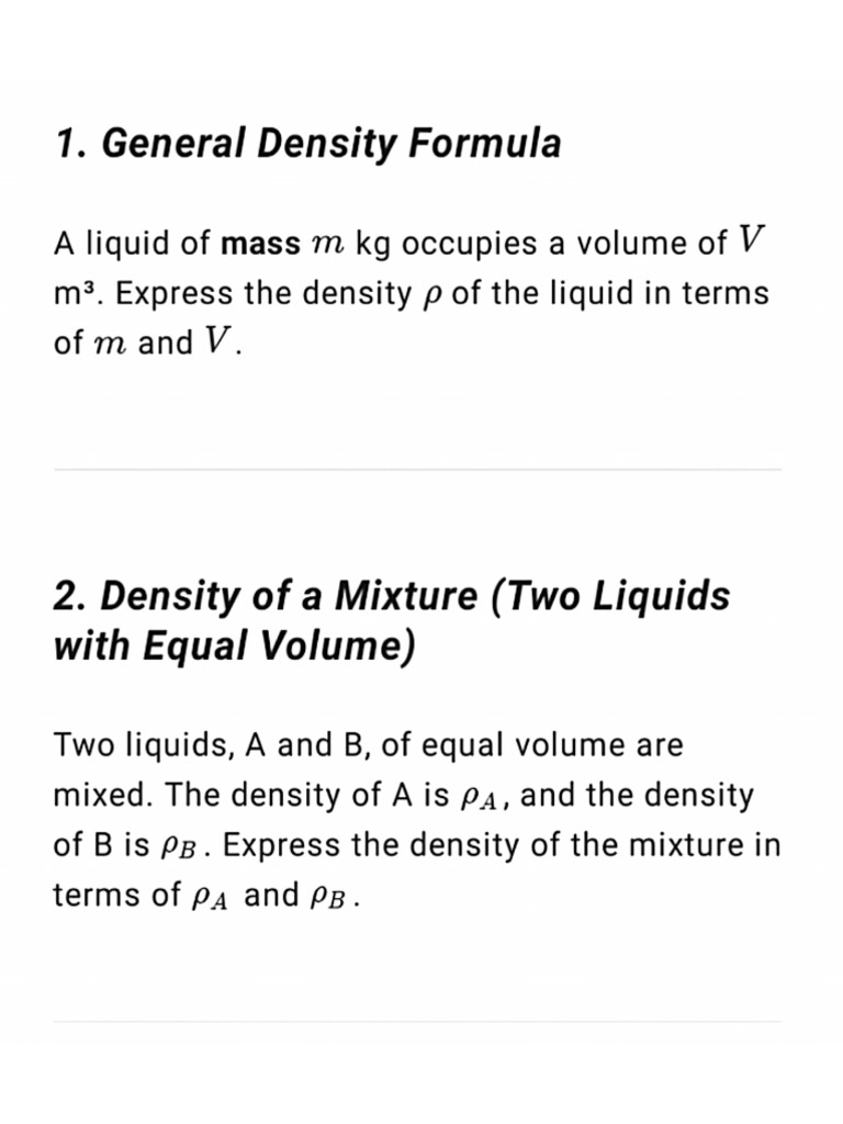 Density, Relative Density, Upthrust and Floatation | PDF