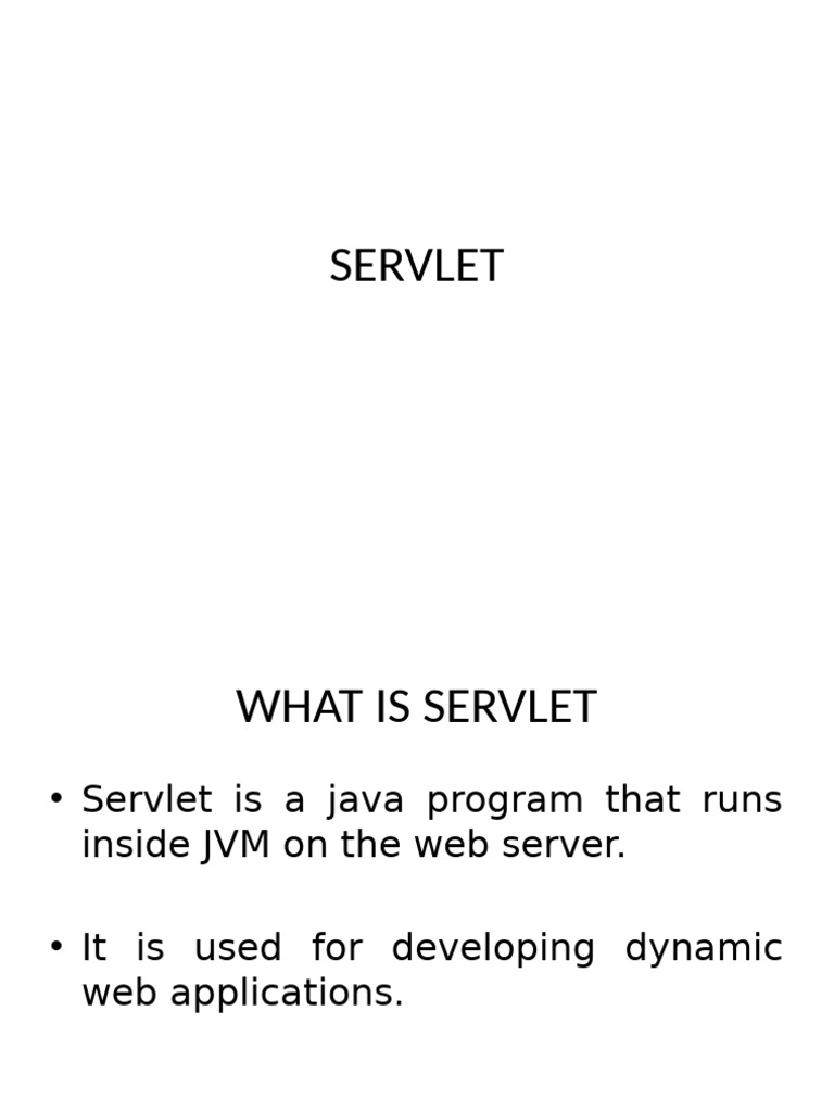 Servlet | PDF