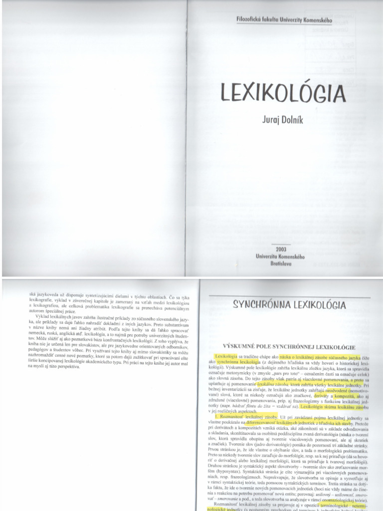 Dolnik Lexikologia Full Text | PDF