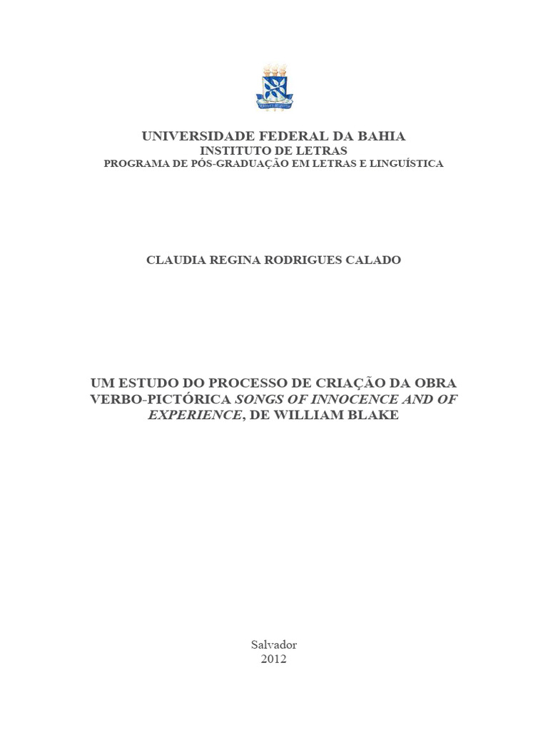 Estudo sobre William Blake e sua obra | PDF | Emanuel Swedenborg ...
