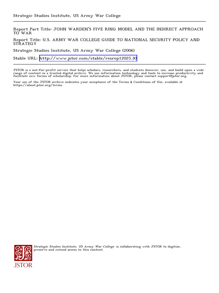 John Warden Five Ribgs Theory | PDF | Aerial Warfare | Saddam Hussein