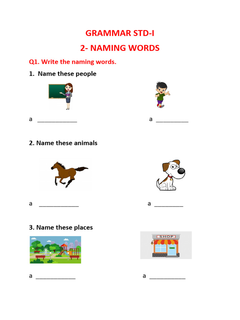 02 Naming Words | PDF