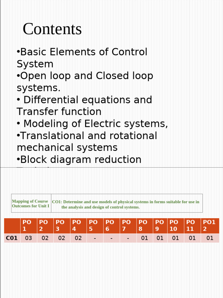 UNIT 1 Control Systems | PDF | Feedback | Control Theory