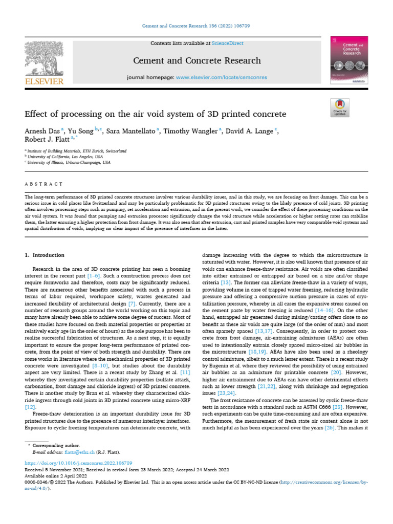 1 s2.0 S0008884622000801 Main | PDF | Concrete | Extrusion