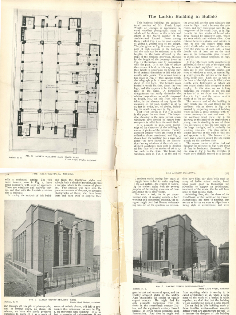 The Larkin Building in Buffalo | PDF | Architectural Elements ...