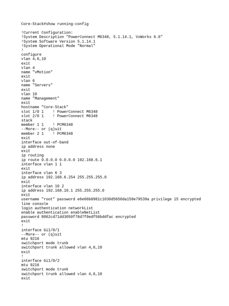 Dell Switch Configuration | PDF | Communications Protocols | Computer ...