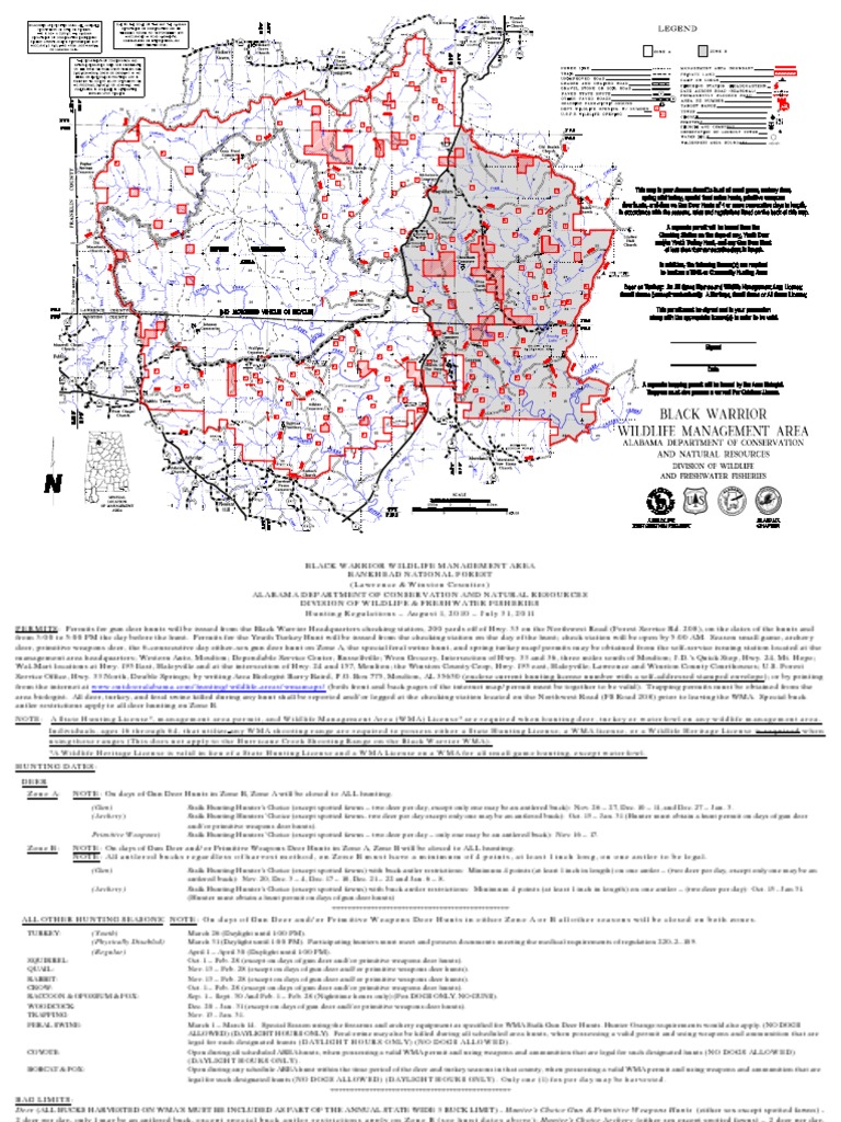 Black Warrior Map | PDF | Shotgun | Hunting