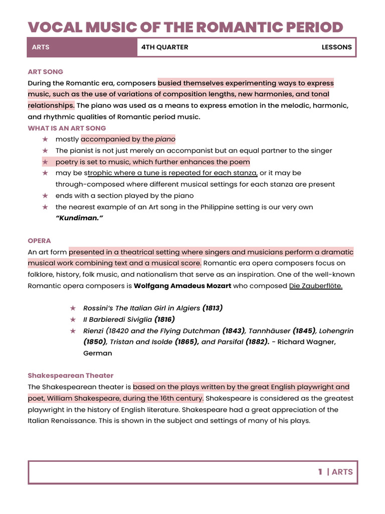 ARTS (3) | PDF | William Shakespeare | Songs