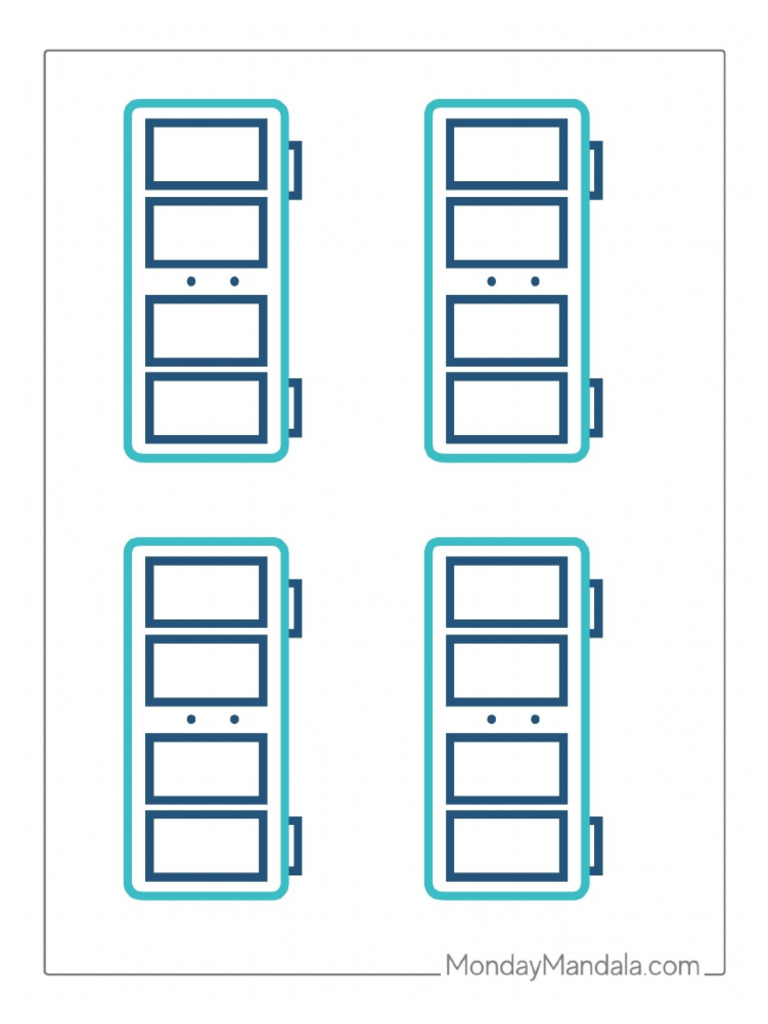 4 Mini Printable Digital Clock Faces | PDF