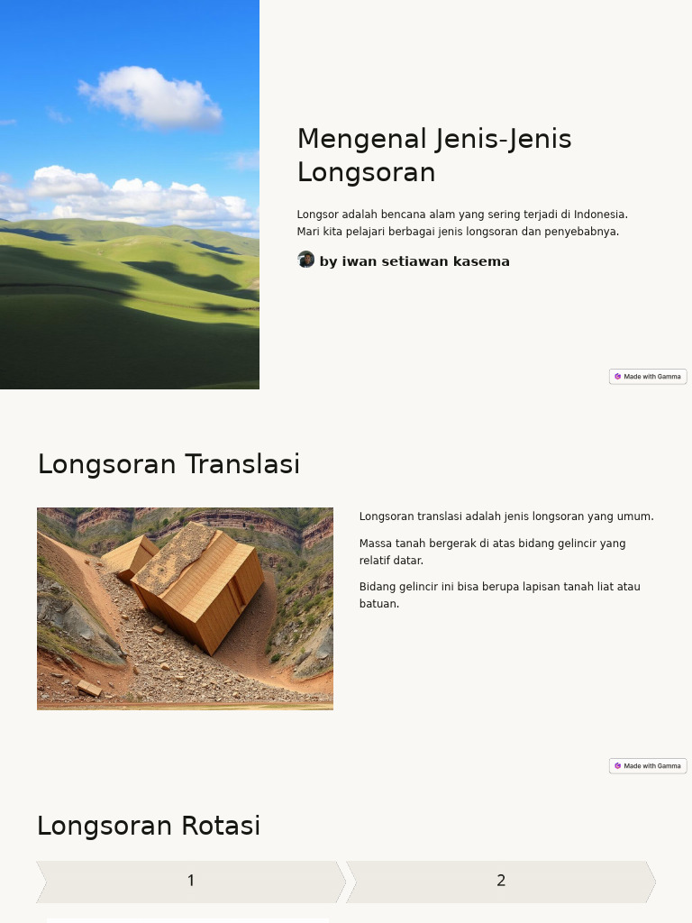 Jenis-Jenis Longsoran dan Penyebabnya | PDF