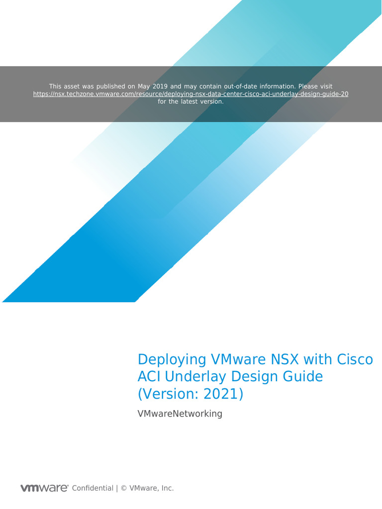 Deploying Vmware NSX With Cisco Aci Underlay Design Guide Version 2021 Noindex | PDF | Computer ...